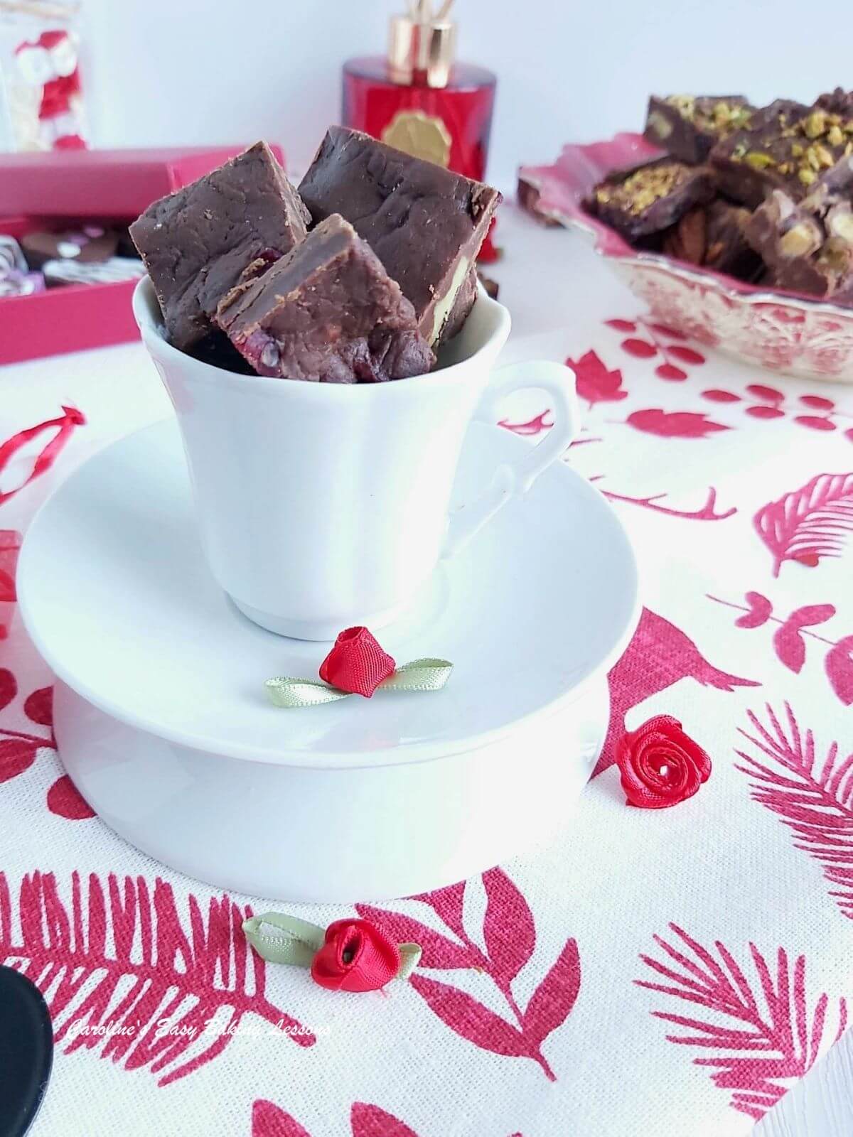 Valentines chocolate fudge coffee cup 2bb – Caroline's Easy Baking Lessons