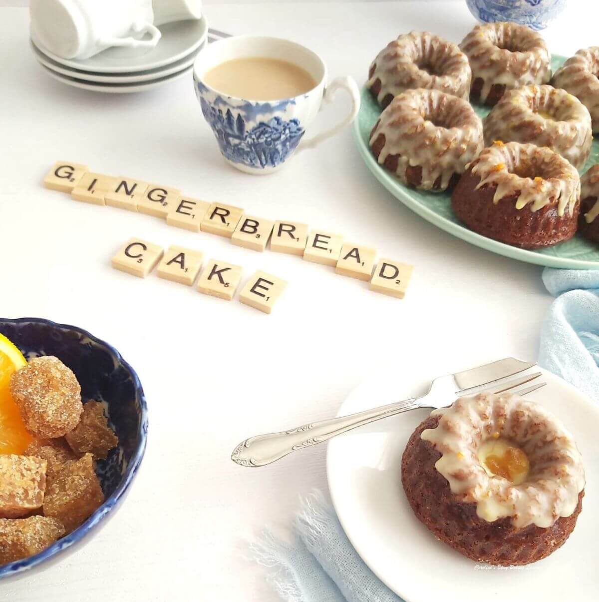 mini gingerbread bundts and tea labelled 1bb – Caroline's Easy Baking ...