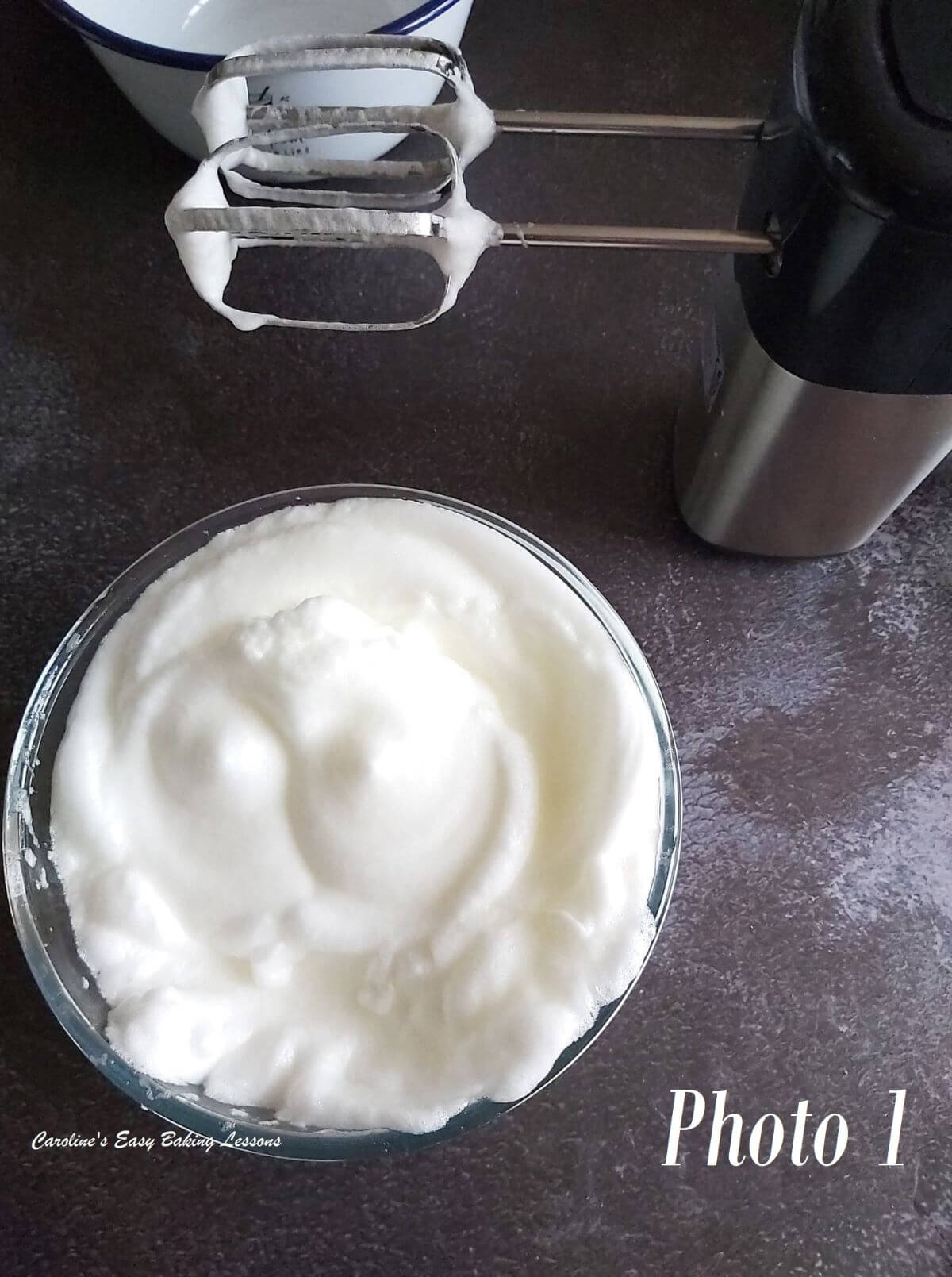 whipping egg whites photo 1 bb – Caroline's Easy Baking Lessons