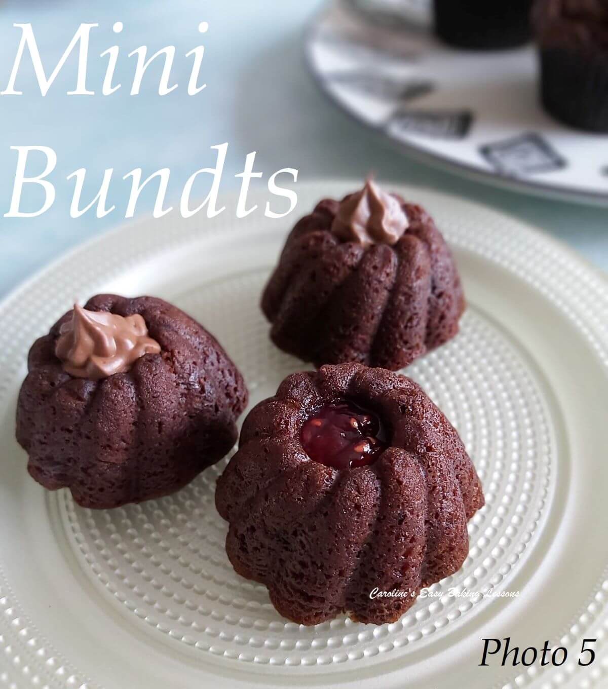 mini choc bundts trio name 3 photo 5bb – Caroline's Easy Baking Lessons