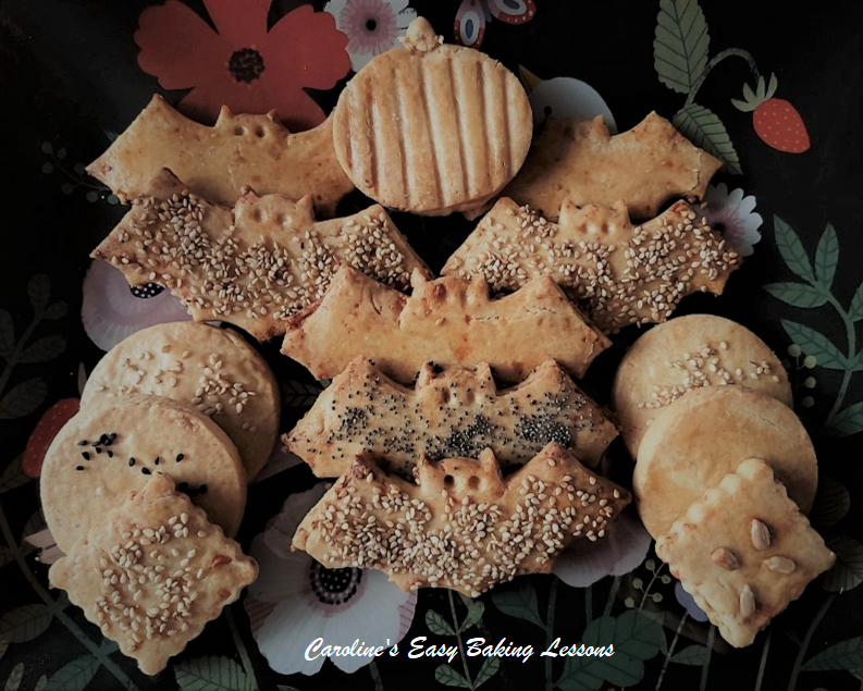 Halloween Savoury Bat Cookies – Scary Savoury Biscuit Snack – Caroline ...