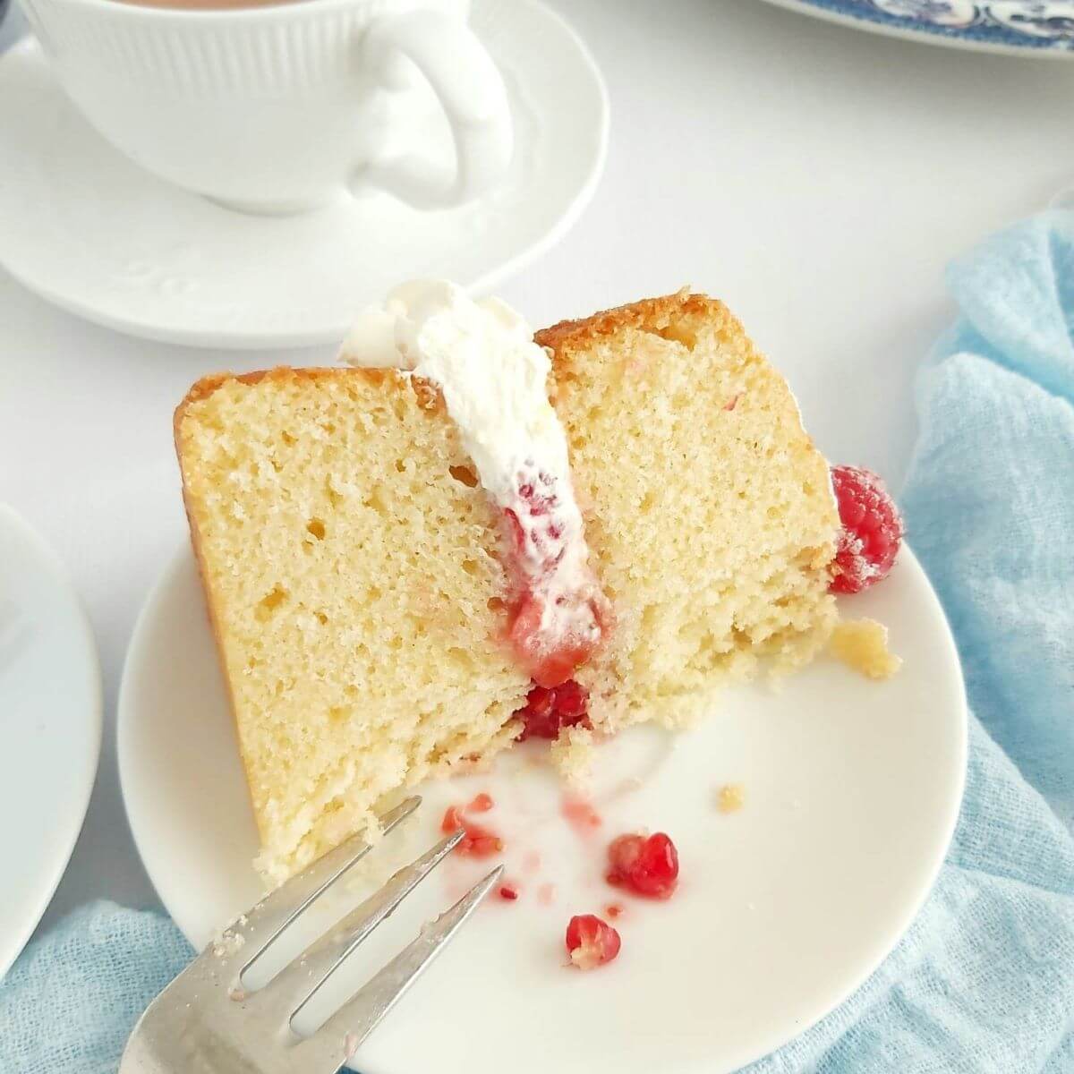 victoria sandwich cake staged slice eating close bb – Caroline's Easy ...