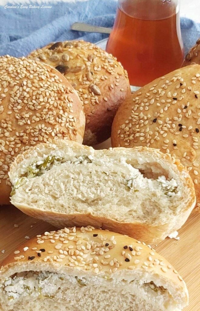 Quicker Turkish Cheese Filled Rolls -Poğaça – Caroline's Easy Baking ...