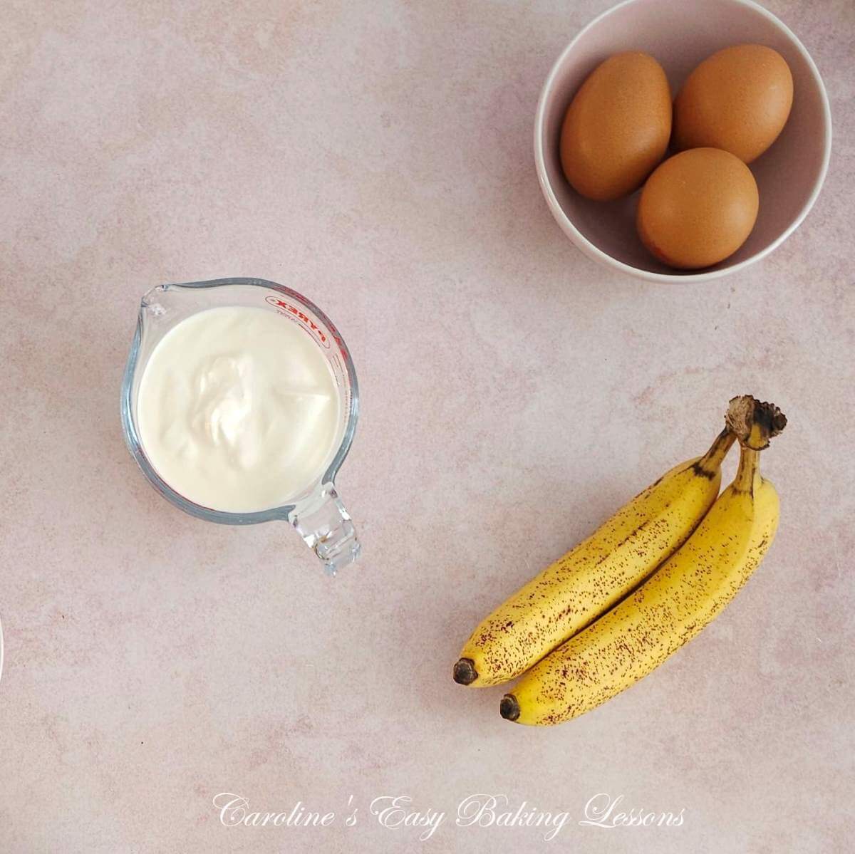 bananas yoghurt & eggs bb – Caroline's Easy Baking Lessons