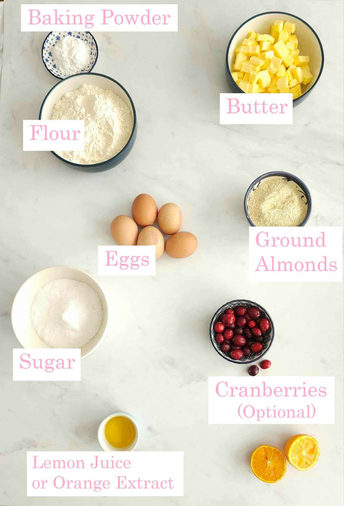 madeira and cranberry ingredients labelled 2bb – Caroline's Easy Baking ...