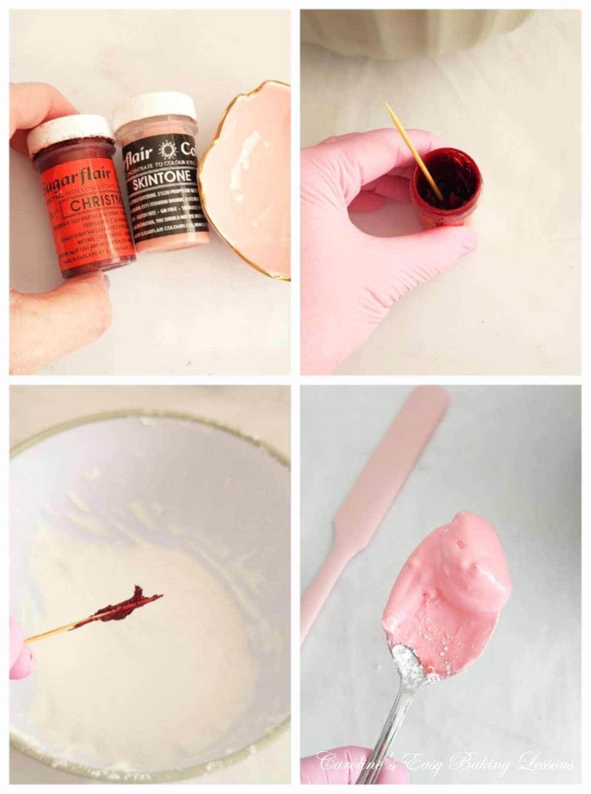 pink royal icing collage bb – Caroline's Easy Baking Lessons